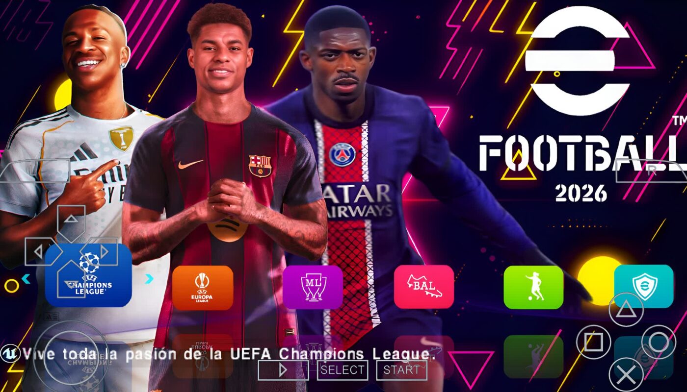 EFOOTBALL PES 2026 PPSSPP EUROPEUS BETA V1.0 NOVAS FACES REALISTAS ELENCOS ATUALIZADOS + KITS 25 ...